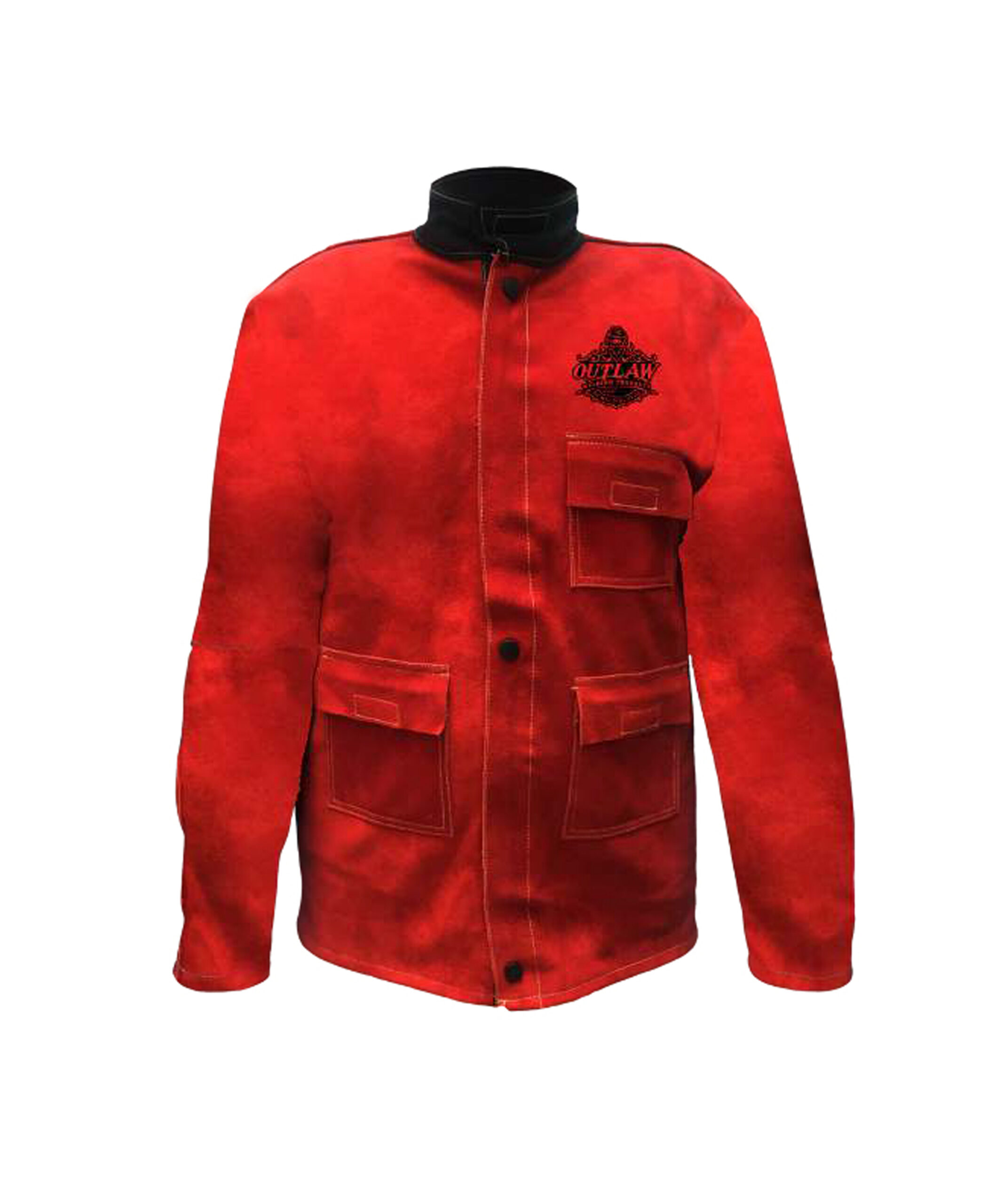 Welding Jacket Full Leather with Buttons - Welding Plus