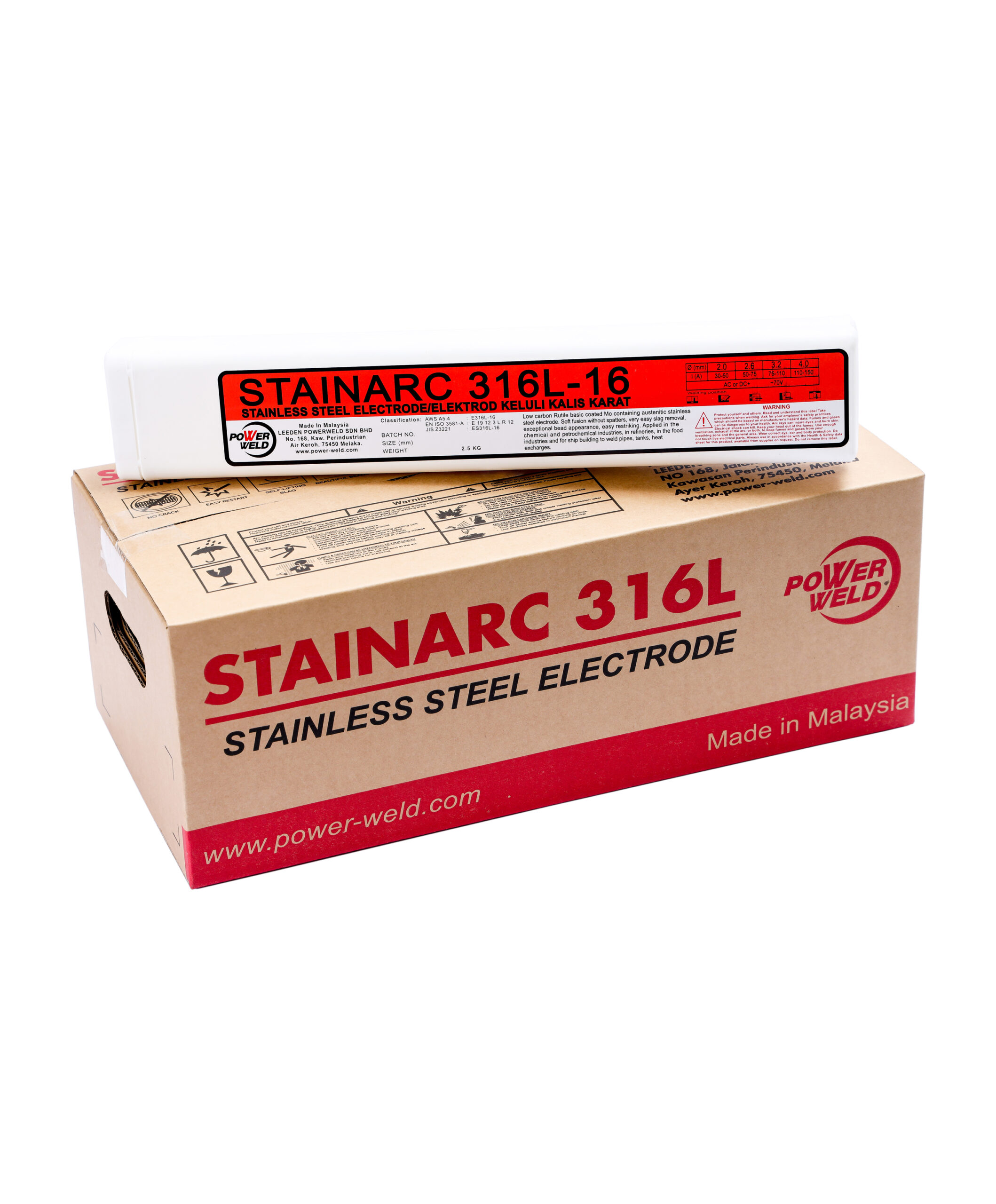 STAINARC E316L SS MMA WELDING RODS 3.2MM 2.5KG - Welding Plus